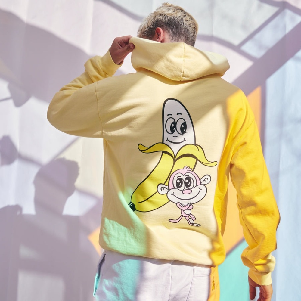 Bananas Monkey Laid Back Hoodie - Gem